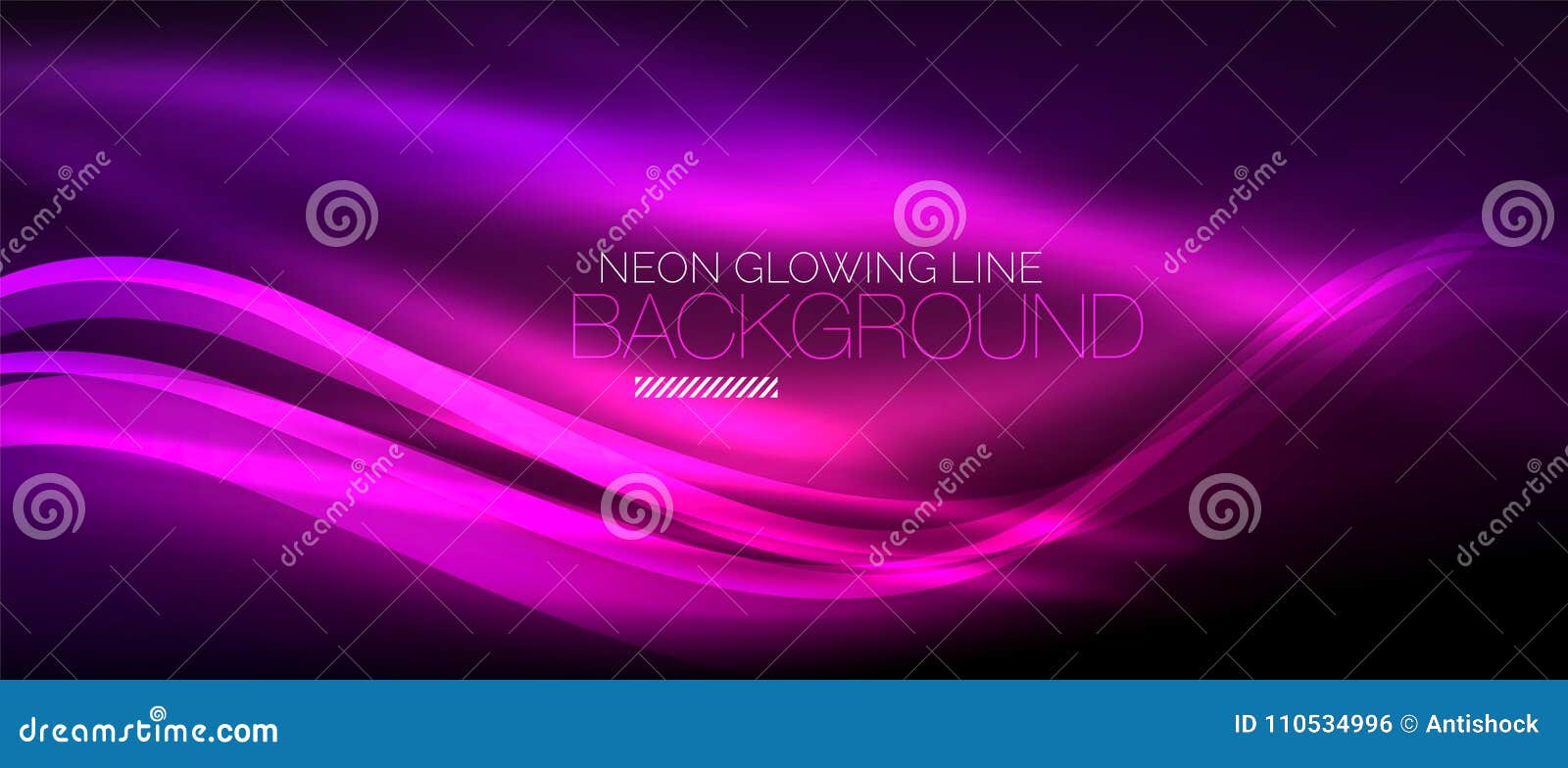 Neon Purple Elegant Smooth Wave Lines Digital Abstract Background Stock ...