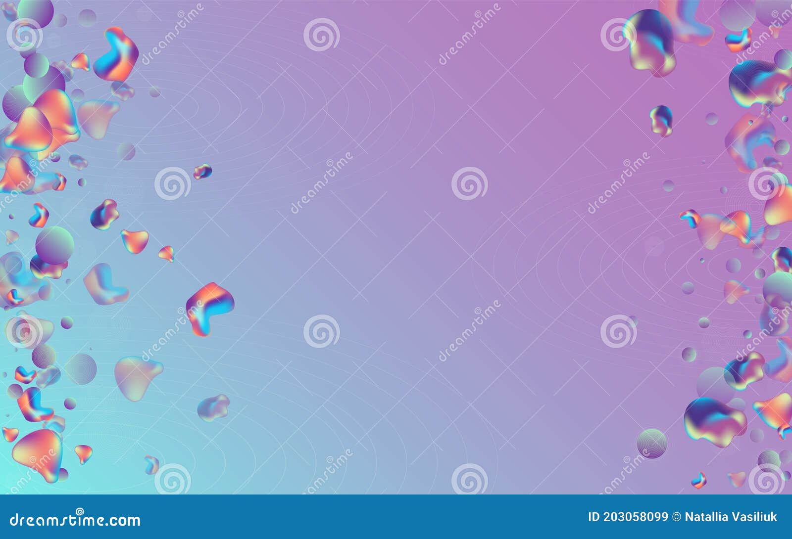 Neon Elements Organic Vector Blue Background Stock Illustration ...