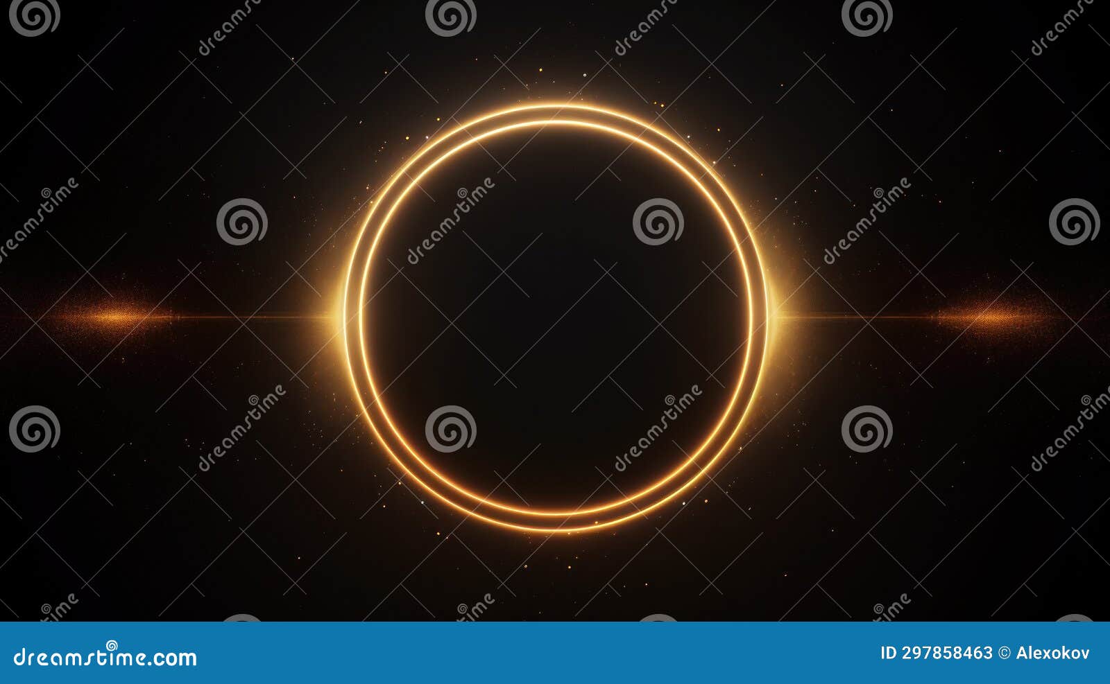 Neon Ellipse Frame on Black Background. Illustration Stock Illustration ...