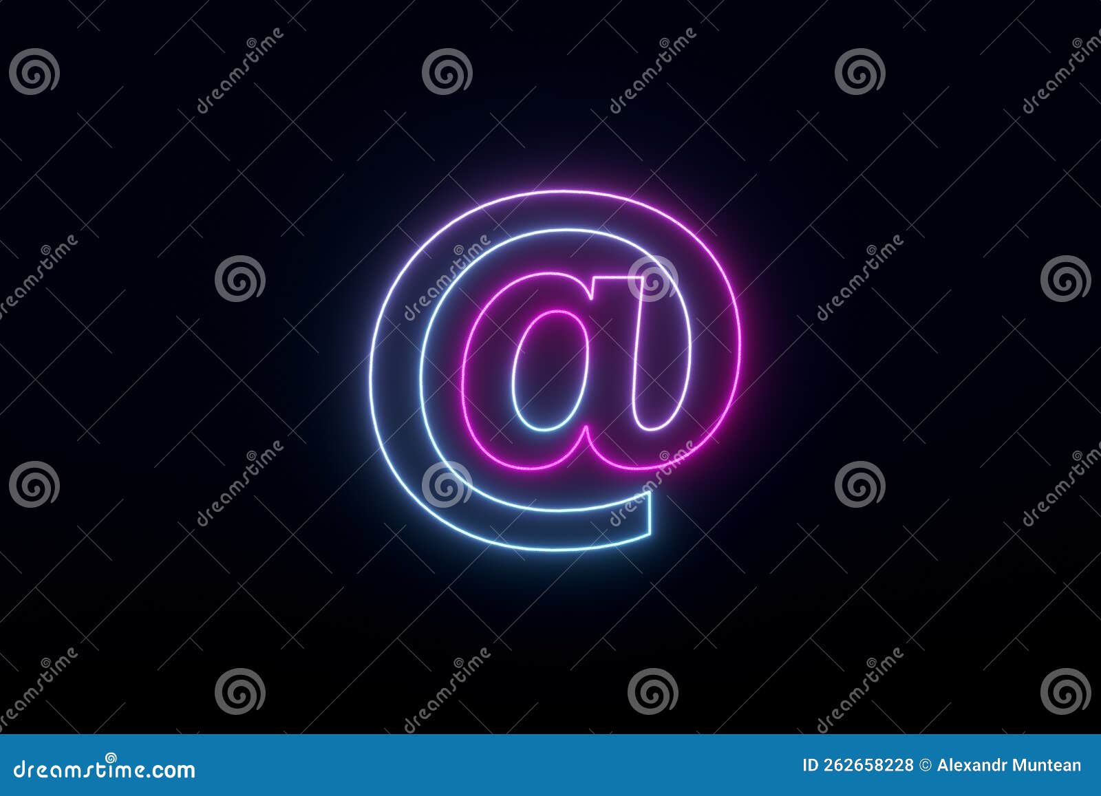 Neon email address stock illustration. Illustration of address - 262658228