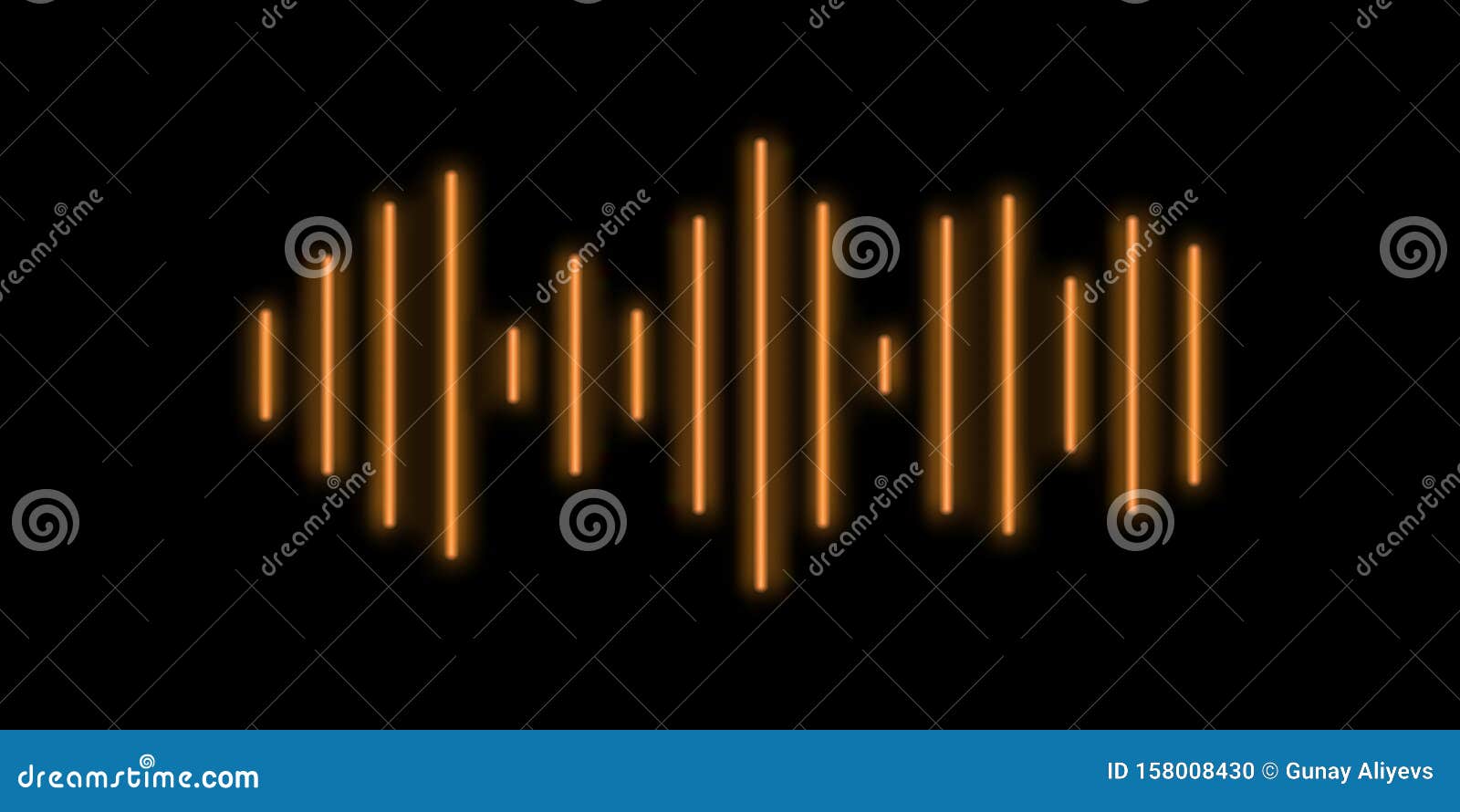 Neon Equalizer Background Light Orange Illustration. Element of Neon ...