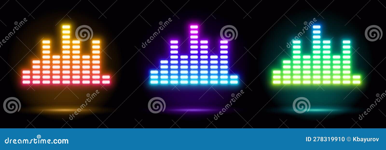 Abstract Cosmic Vibrant Color Equalizer. Stock Vector - Illustration of ...