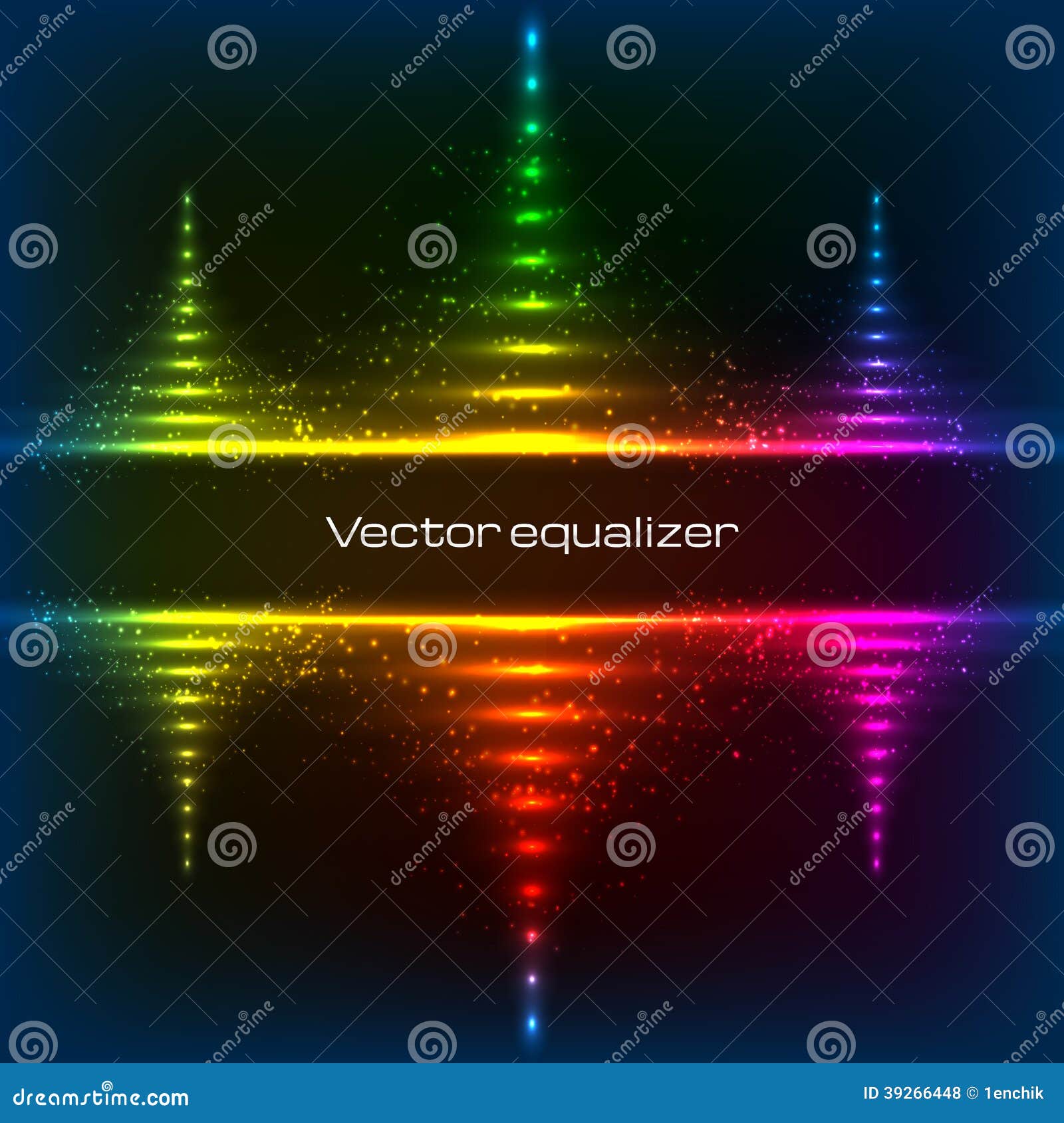 Neon Equalizer Vector Pyramides Stock Vector - Illustration of pattern ...