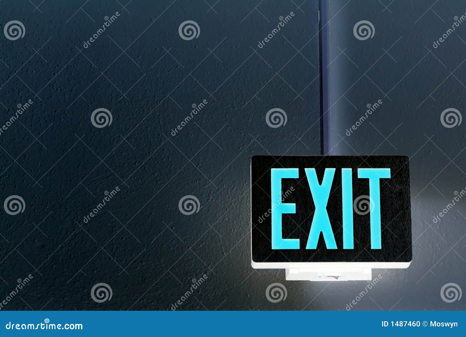 Neon exit sign stock photo. Image of point, direction - 1487460