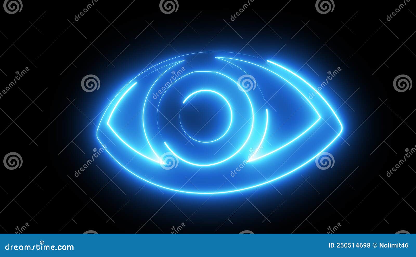 Neon eye stock illustration. Illustration of design - 250514698