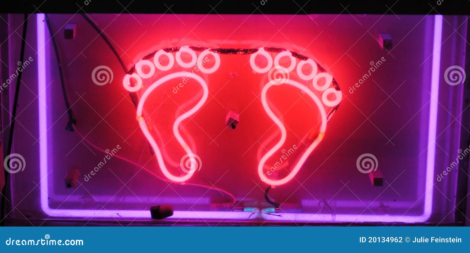 Neon Feet stock photo. Image of reflexology, toes, parlor - 20134962