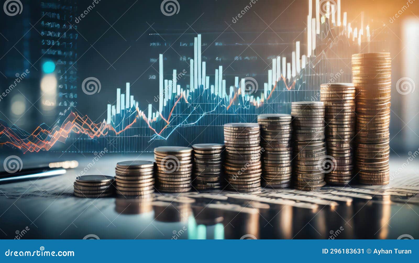 Neon Financial Graph , Business Graph and Financial Wallpaper Stock ...