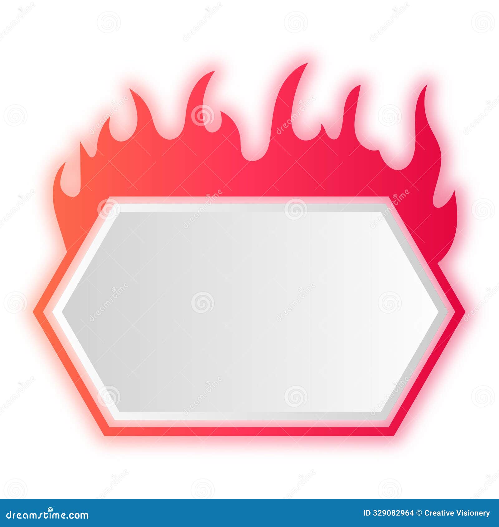 Neon Fire Frame stock illustration. Illustration of flare - 329082964