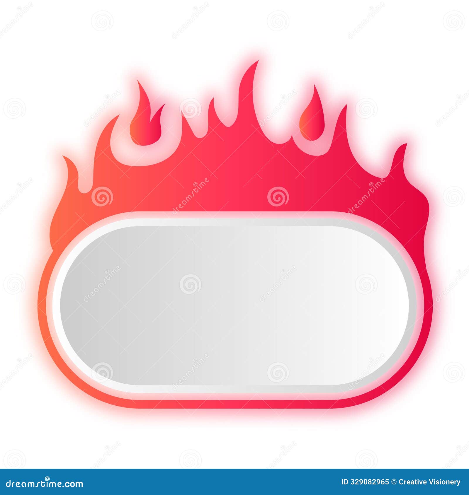 Neon Fire Frame stock illustration. Illustration of futuristic - 329082965