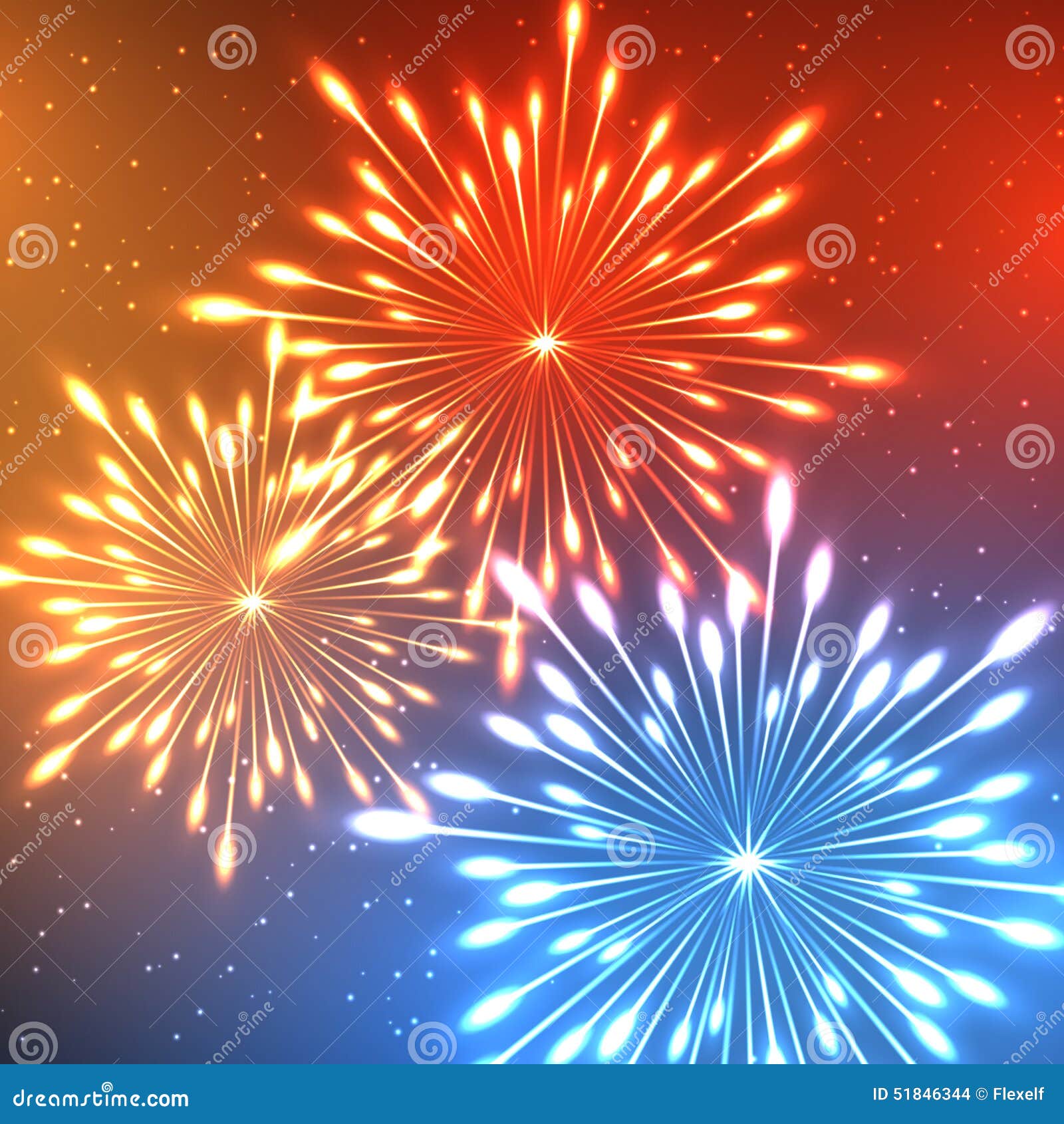 Neon firework stock vector. Illustration of dazzling - 51846344