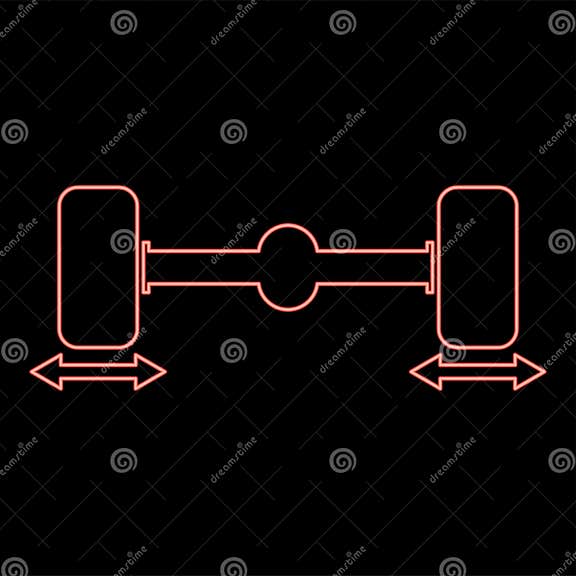 Neon Fix Car Wheels Computer Wheel Balancer Icon Red Color Vector ... Neon Fix Car Wheels Computer Wheel Balancer Icon Red Color Vector ...