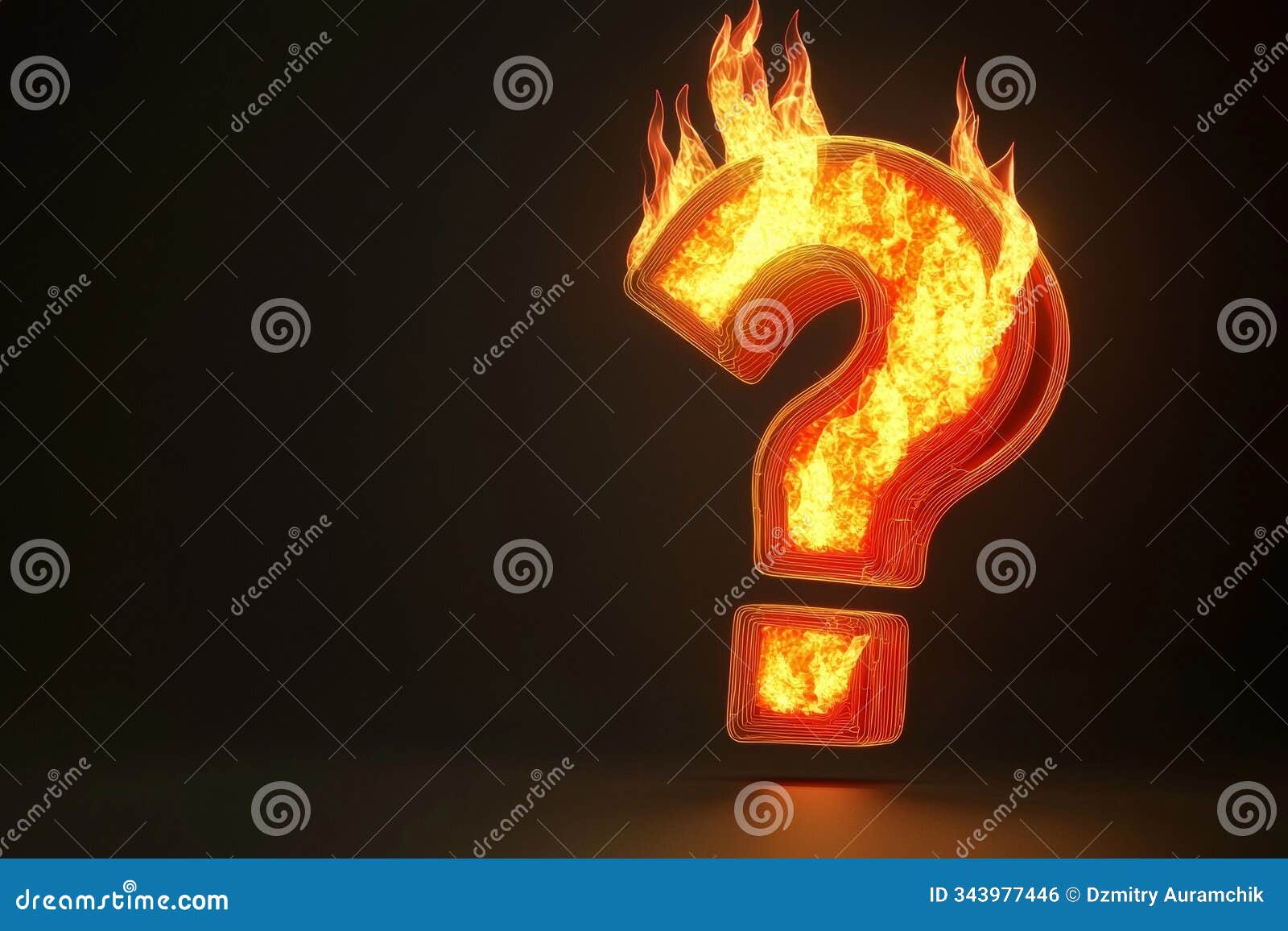 With Neon Flames Emanating from a Question Mark, this is an Eye ...