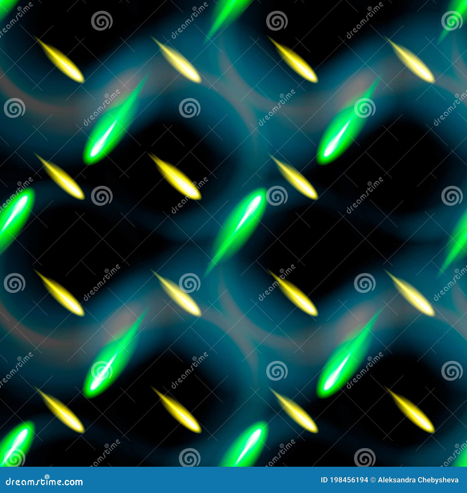 Neon Flash. Abstract Seamless Pattern with Glamour Shiny Glow Effect ...