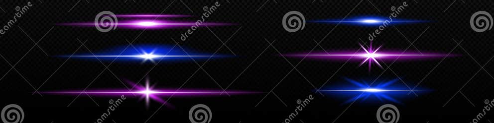 Neon Flash Glowing Purple Line. Neon Strip Beam Stock Illustration ...