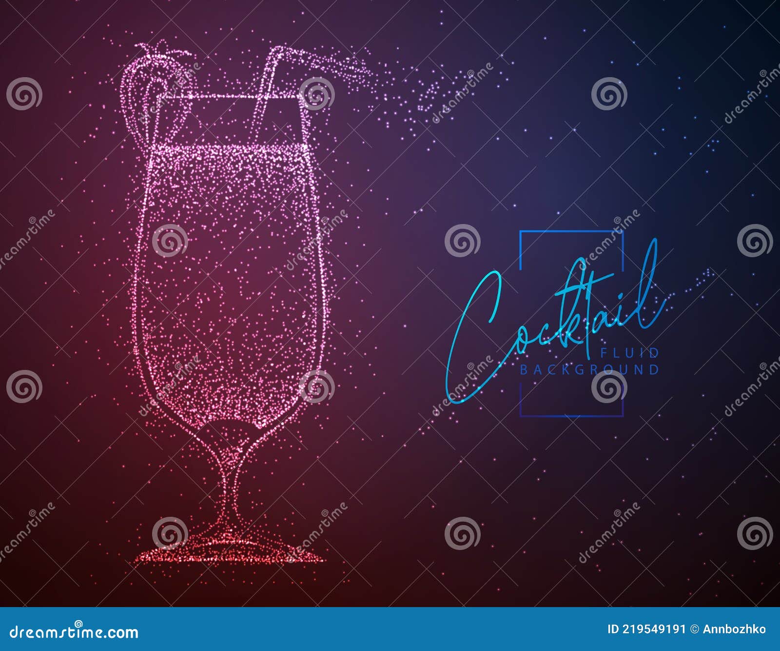 Neon Fluid Cocktail Vector Illustration. Fluid Background. Daiquiri ...