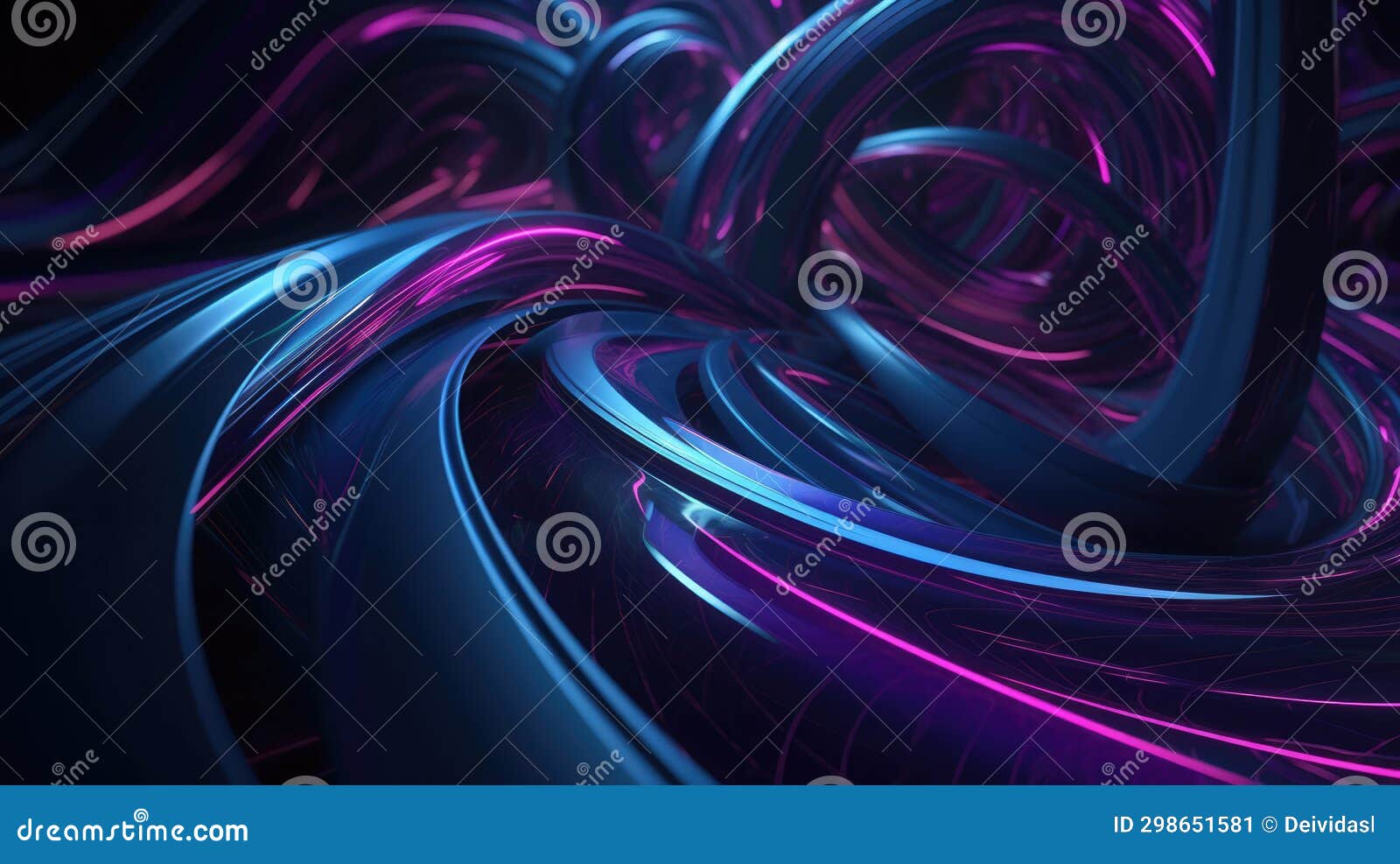 Neon Flux: a Symphony of Light and Shadow Stock Illustration ...