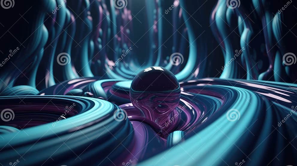 Neon Flux: a Symphony of Light and Shadow Stock Illustration ...