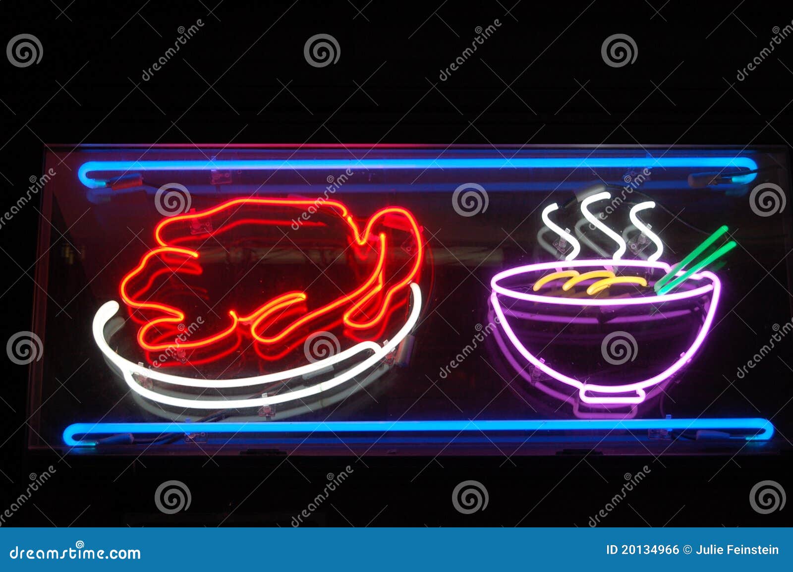 Neon Food stock photo. Image of neon, noodles, bowl, store - 20134966