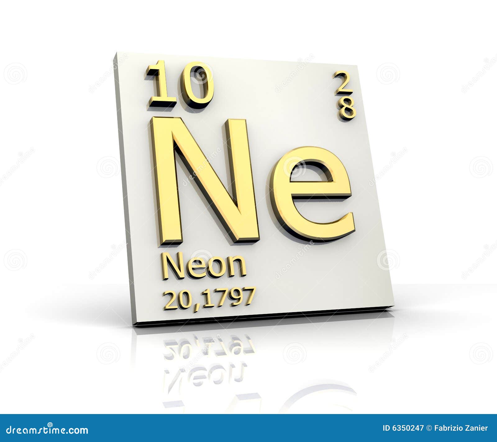 Neon Form Periodic Table Of Elements Picture. Image: 6350247