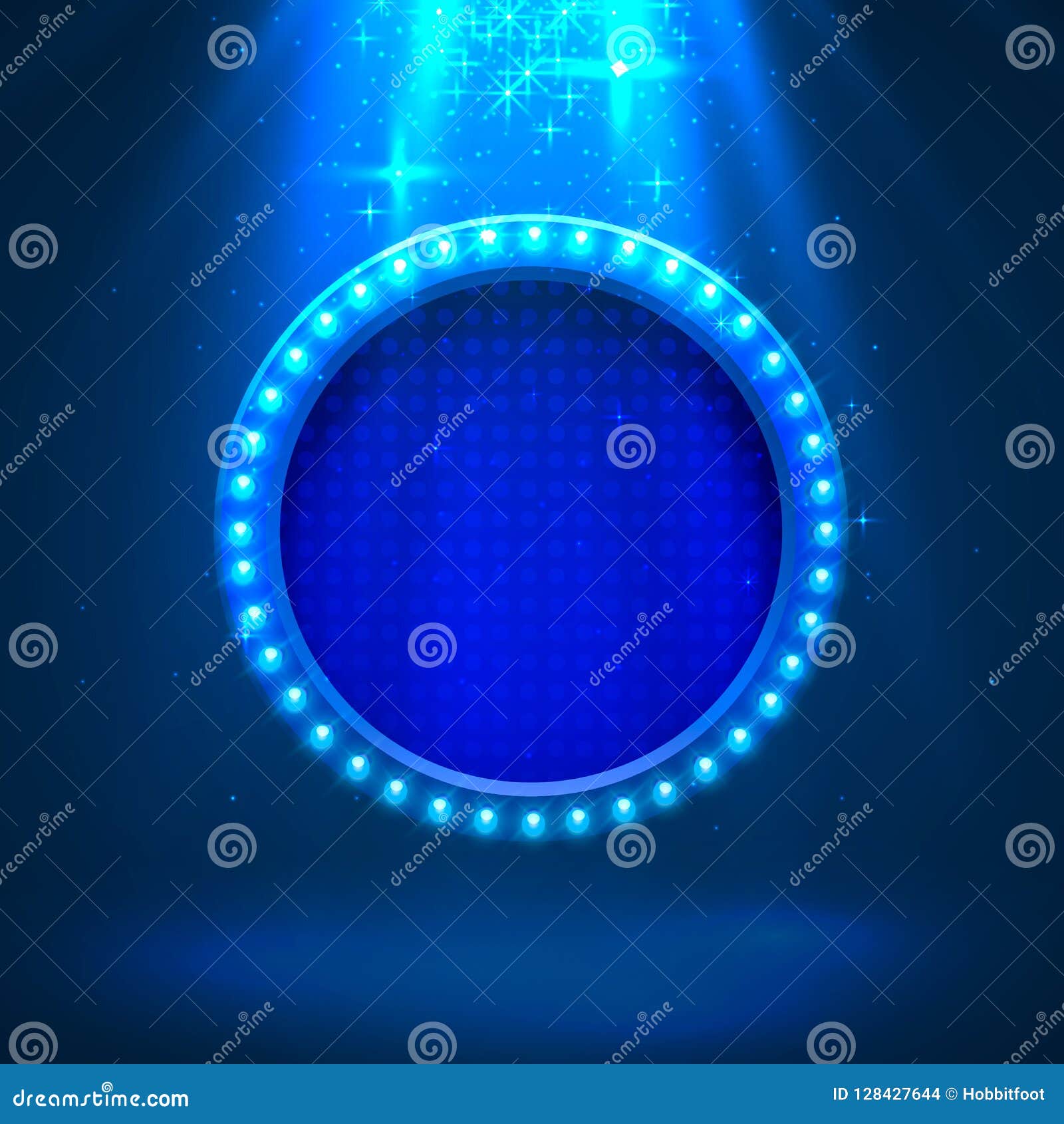 Neon Frame Light Color Blue Stock Vector - Illustration of banner ...