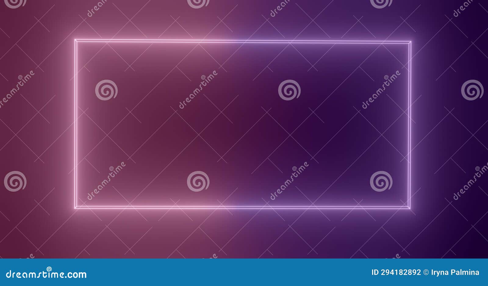 Neon Frame with Purple Glowing Gradient Background Stock Illustration ...