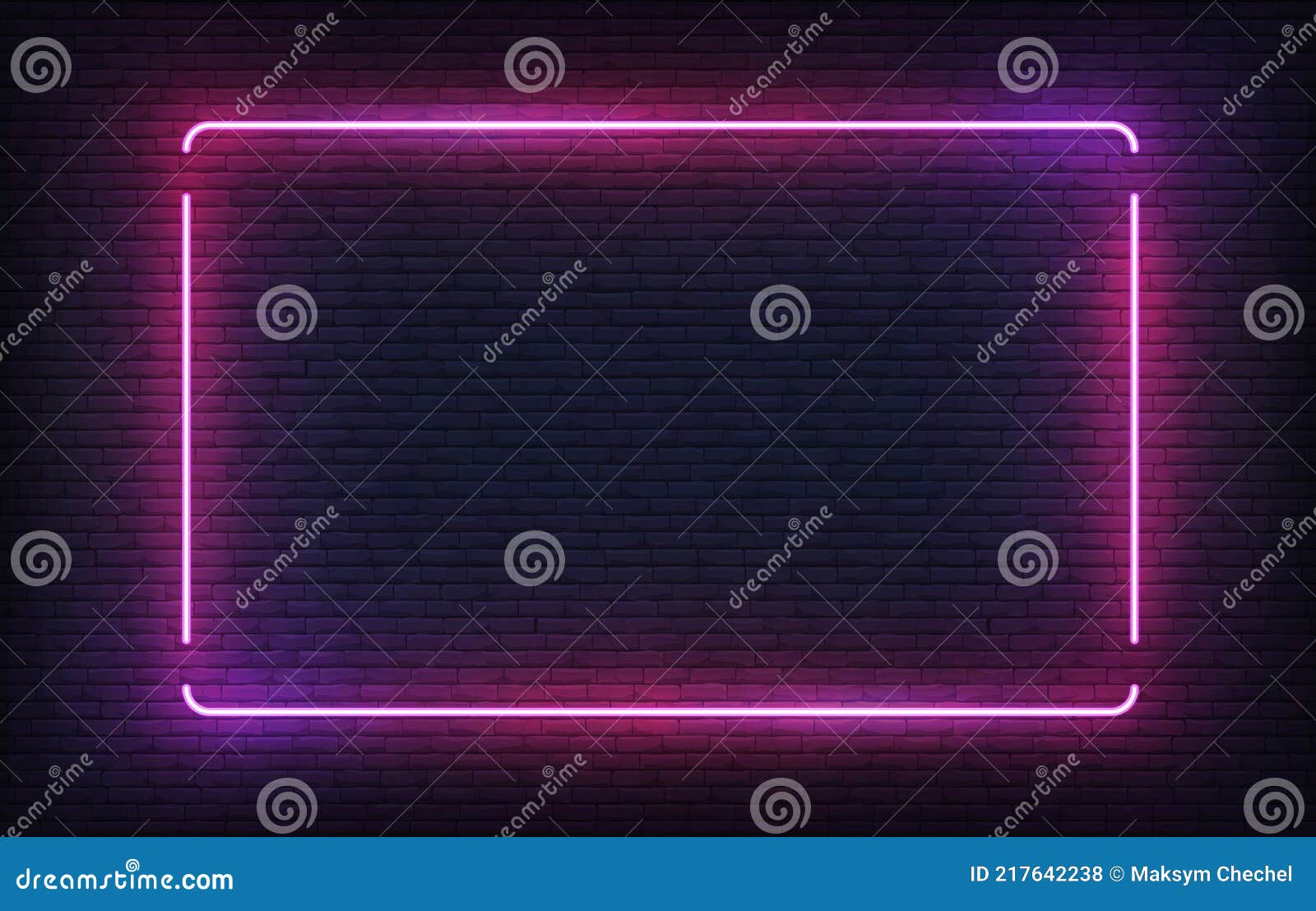 Neon Frame. Purple Light Banner Design Template Stock Vector ...