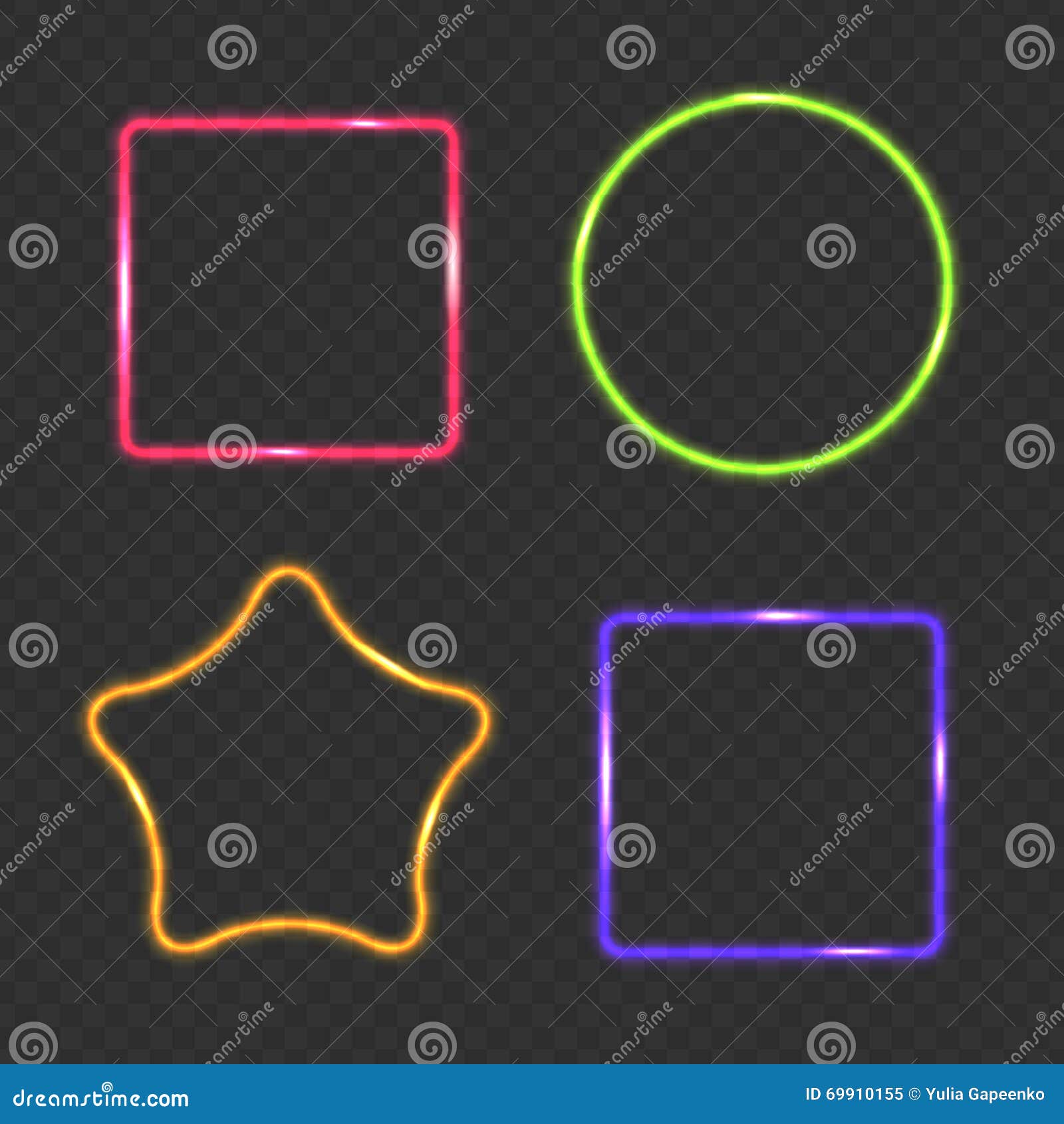 Rectangular And Star-shaped Polygons Are Spread Out Radially.Motif.RED ...
