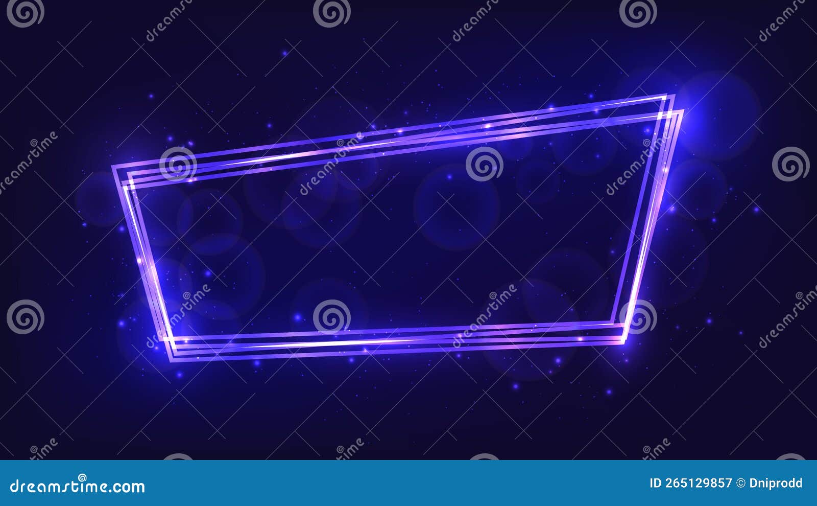 Neon Frame with Shining Effects and Sparkles Stock Vector ...