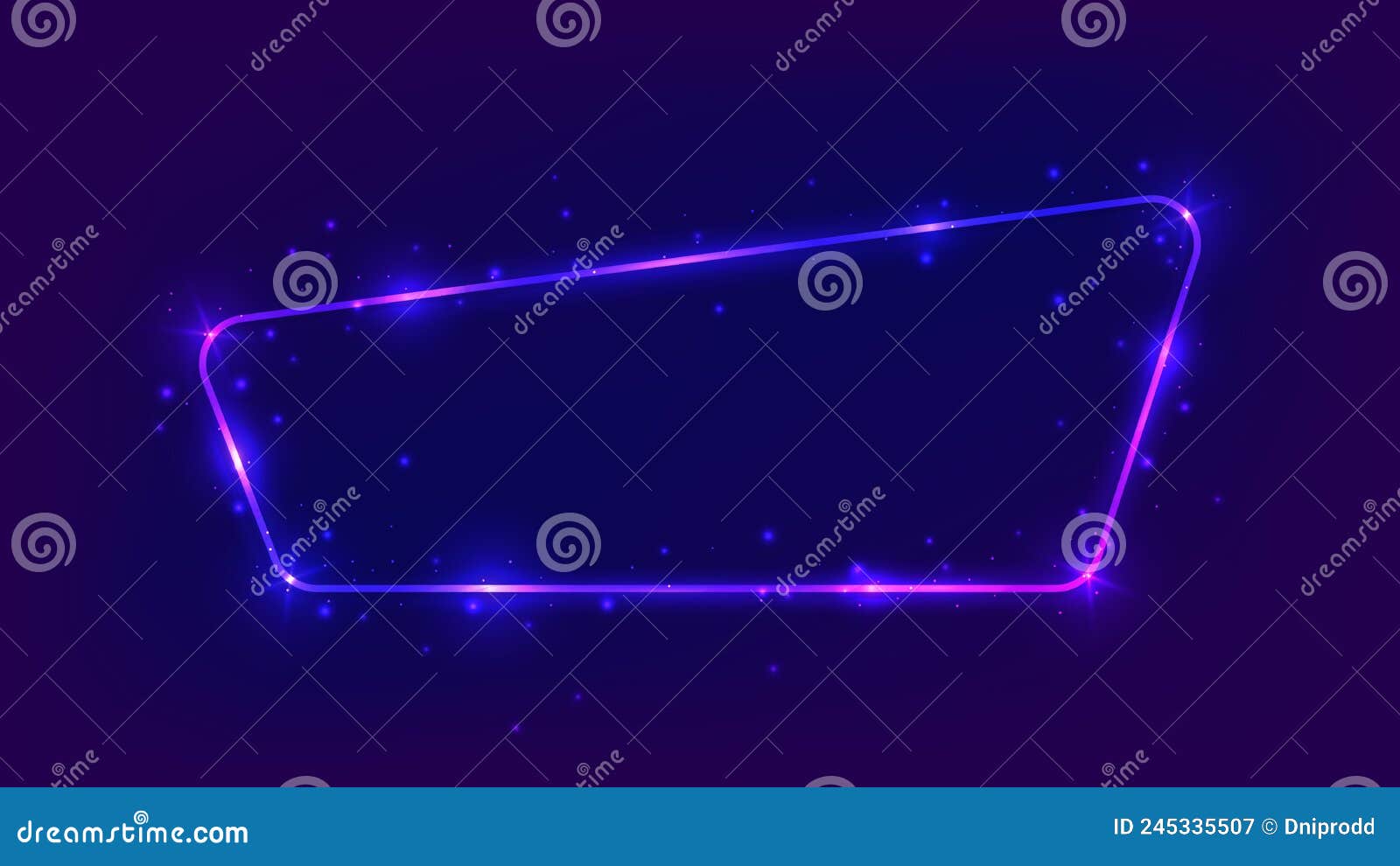 Neon Frame with Shining Effects and Sparkles Stock Vector ...