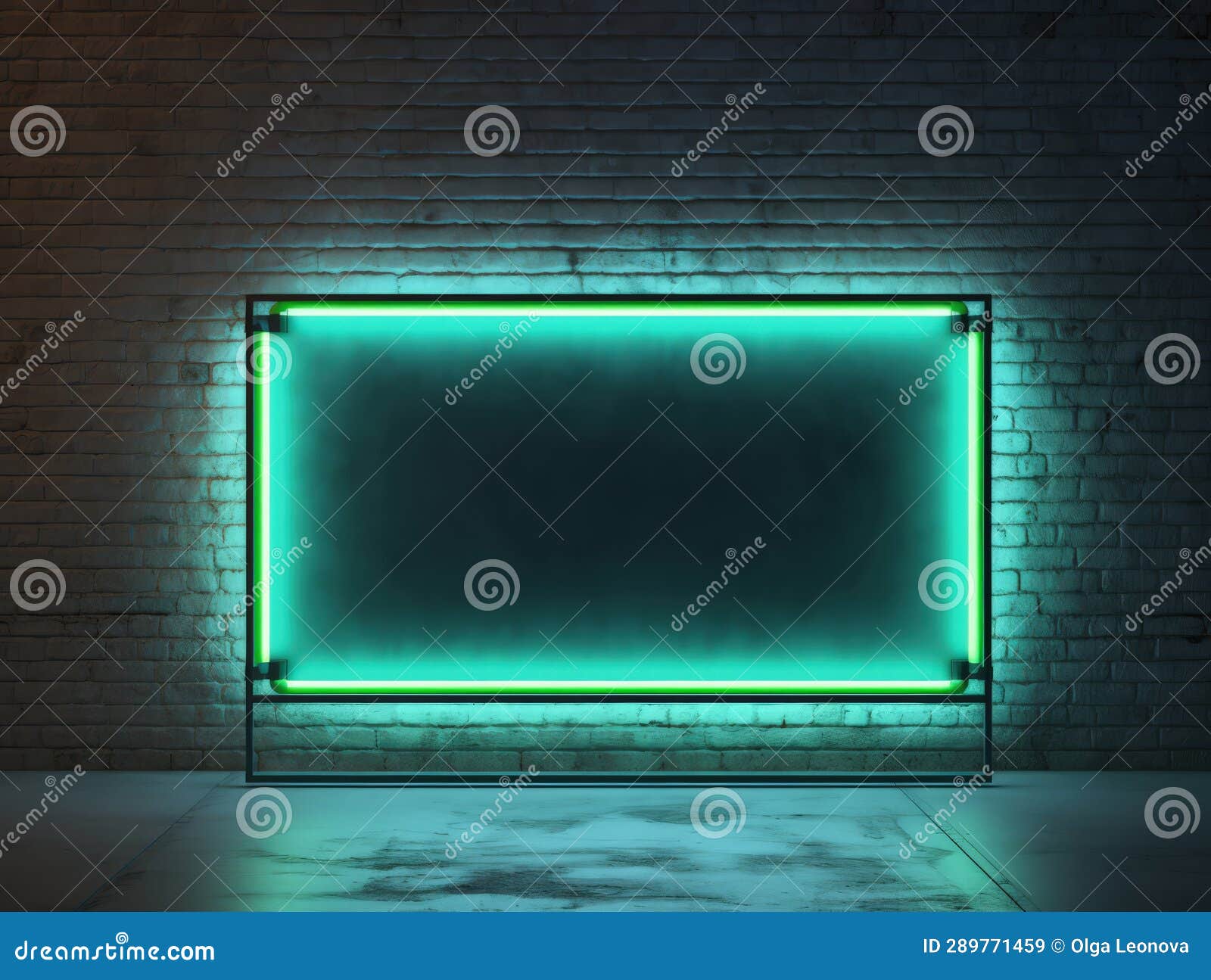 Neon frame at wall stock illustration. Illustration of ultraviolet ...