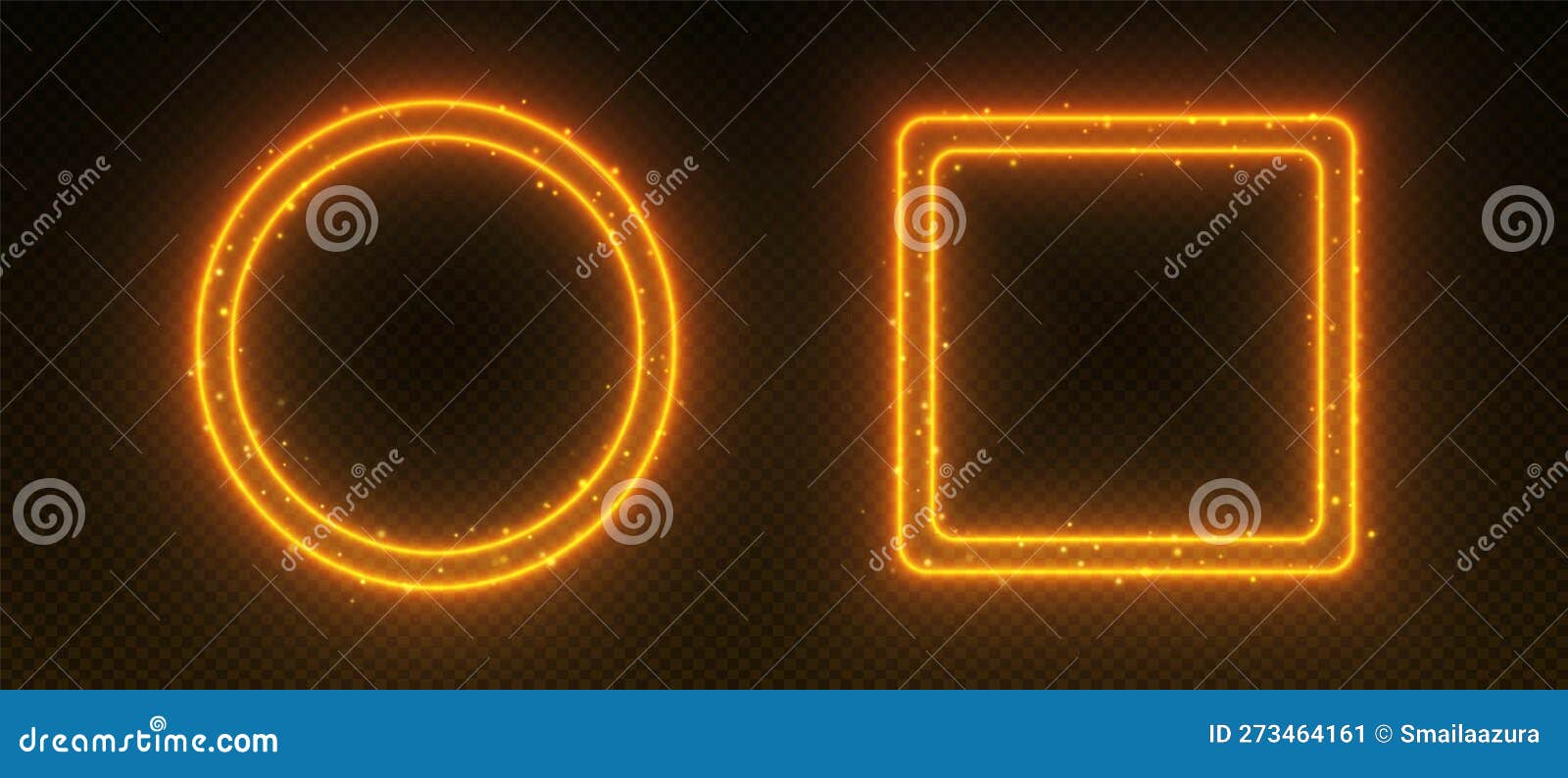 Neon Frames, Glowing Borders with Sparkles, Orange Led Circle and ...