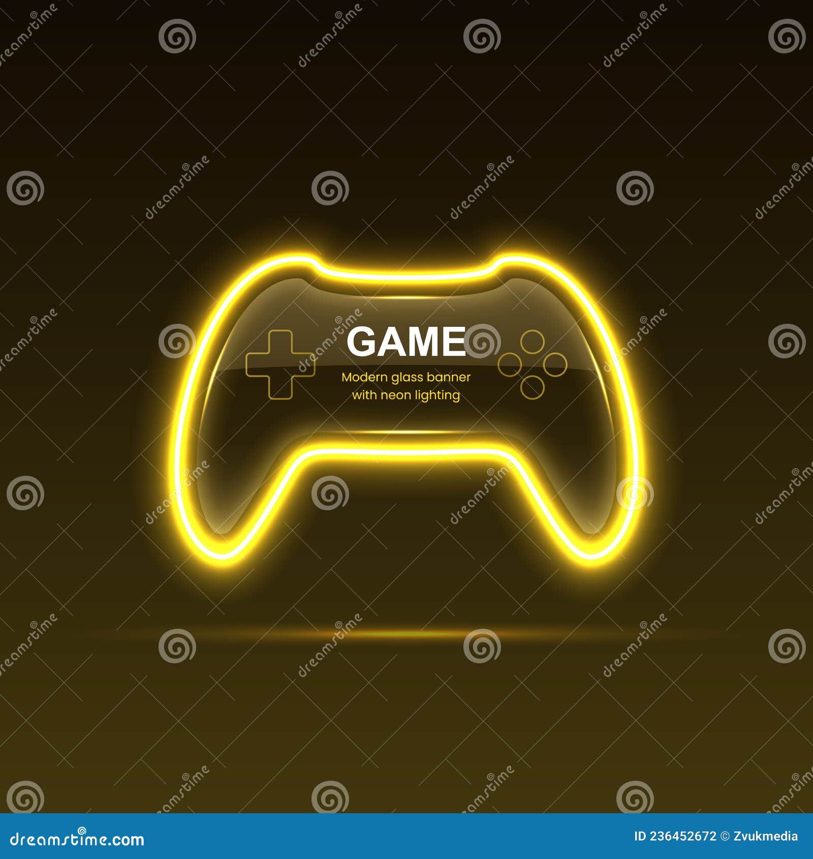 Neon Game Controller. Gaming Gamepad. Vector Eps10. | CartoonDealer.com ...