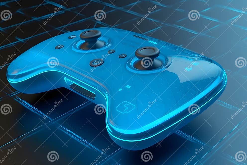 Neon Game Controller or Joystick for Game Console. Neural Network AI ...