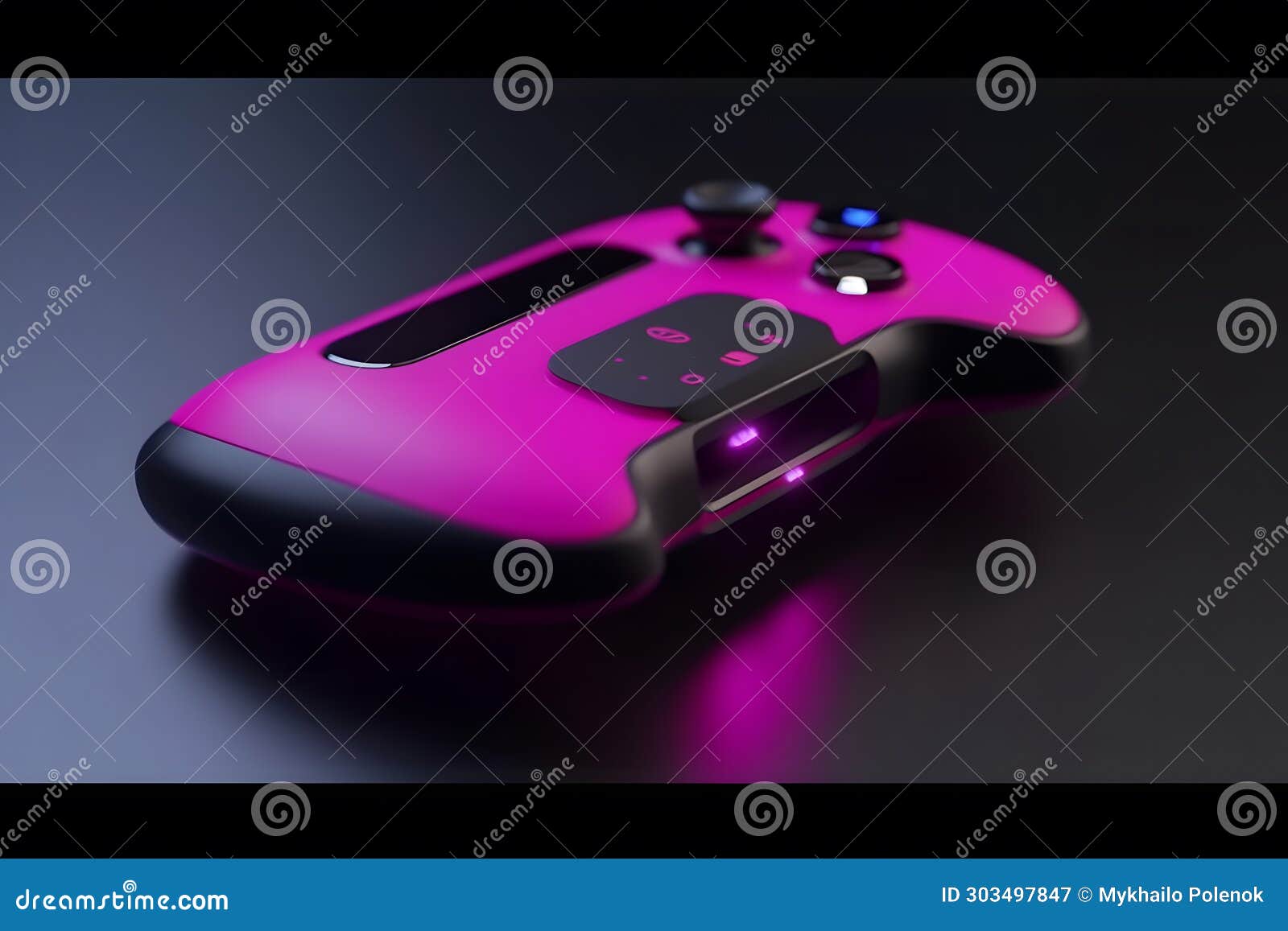 Neon Game Controller or Joystick for Game Console. Neural Network AI Generated Stock ...