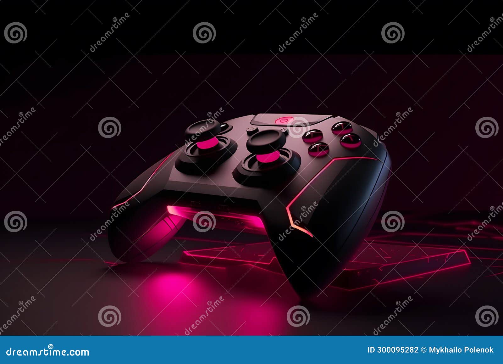 Neon Game Controller or Joystick for Game Console. Neural Network AI ...