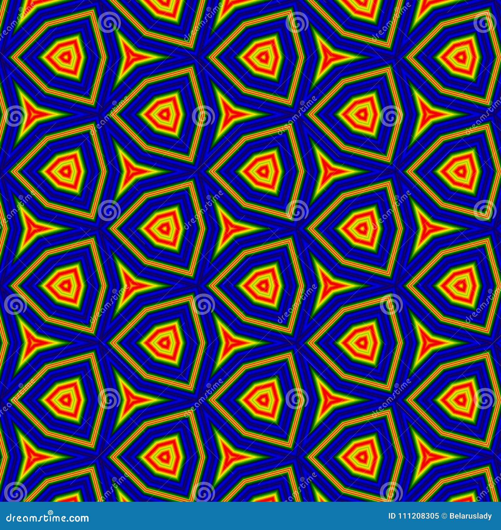 Neon Geometric Blue Pattern 3d Effect Stock Illustration - Illustration ...