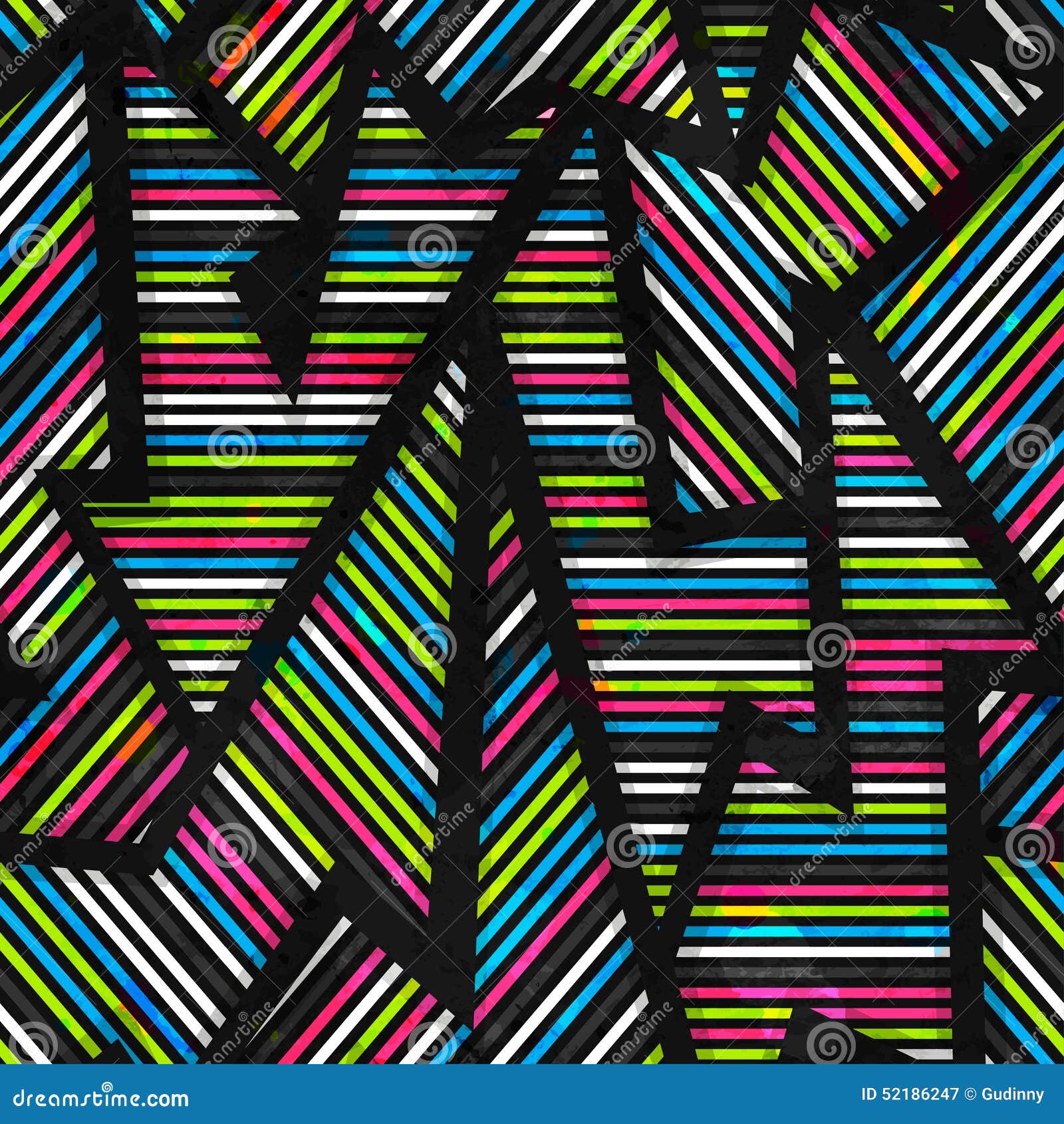 Neon Geometric Seamless Pattern Stock Vector - Illustration of ...