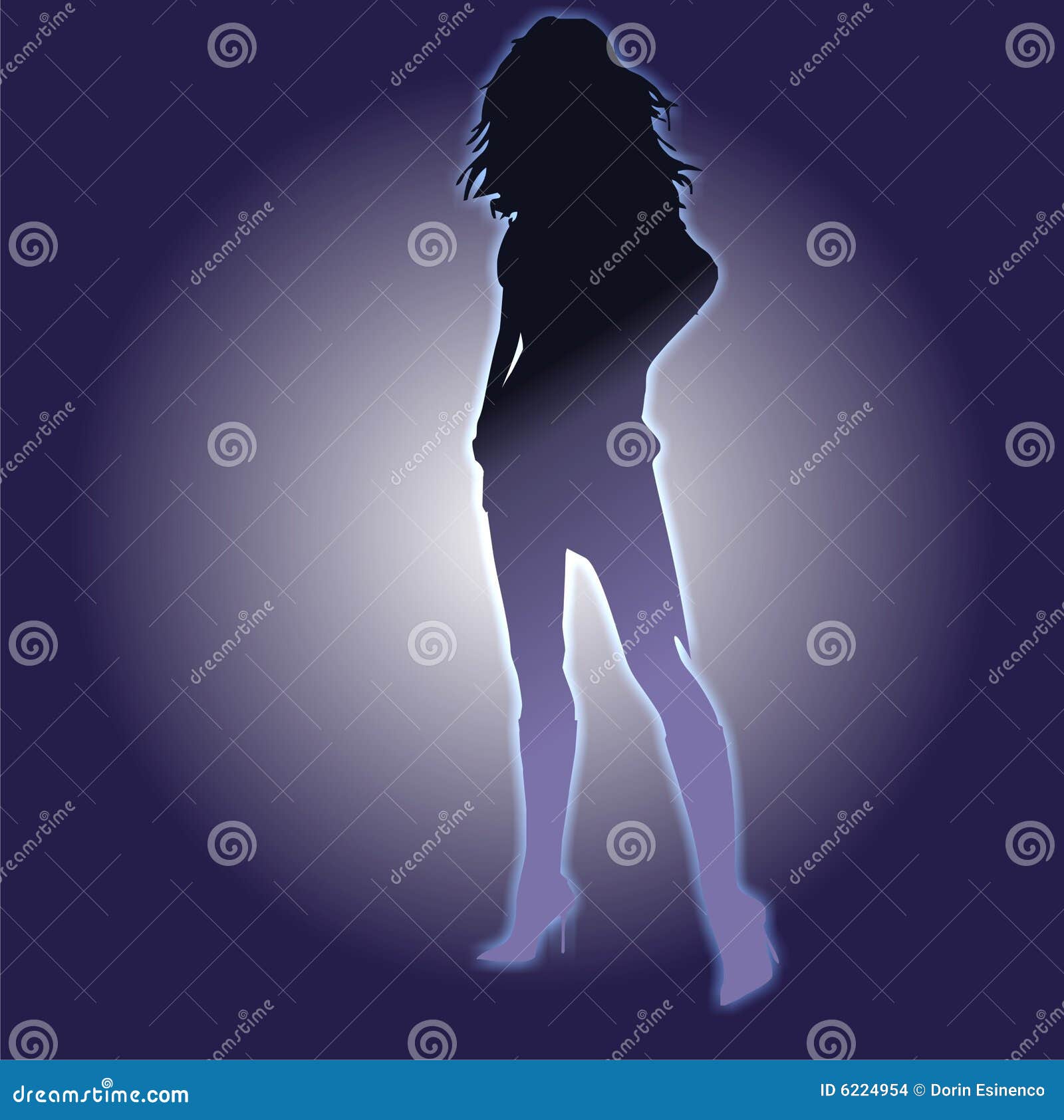 Neon girls-01 stock vector. Illustration of silhouette - 6224954