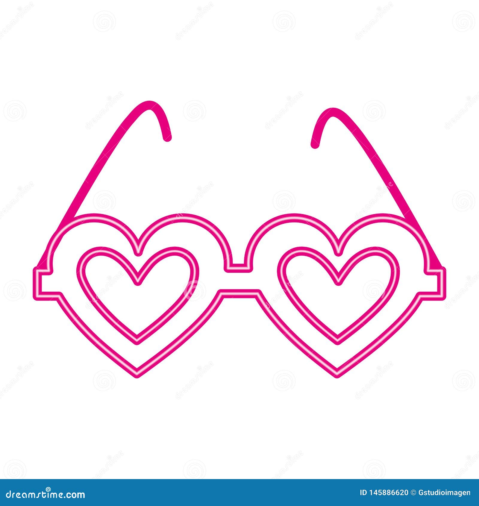 Neon Glasses Accessory Frame Party Stock Illustration - Illustration of ...