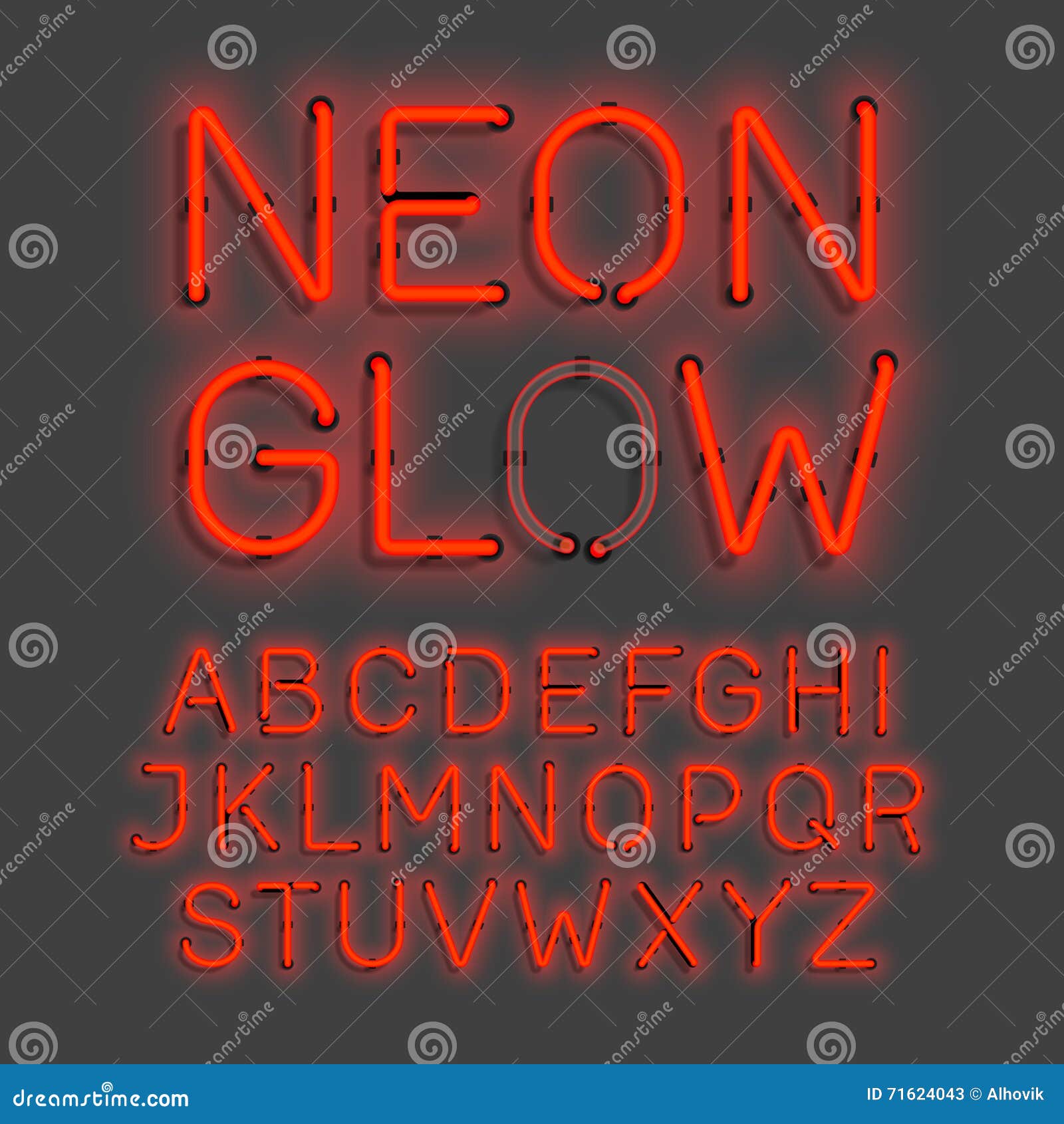 Neon Glow alphabet stock vector. Illustration of show - 71624043