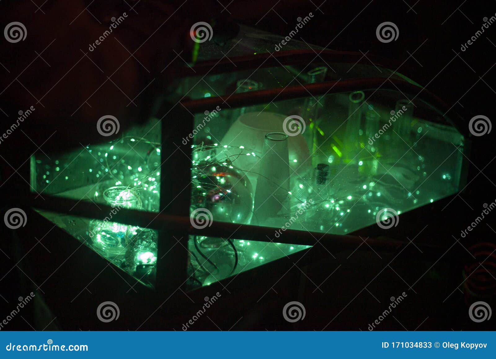 Neon Glow of Laboratory Tools. Stock Image - Image of transparent, plot ...