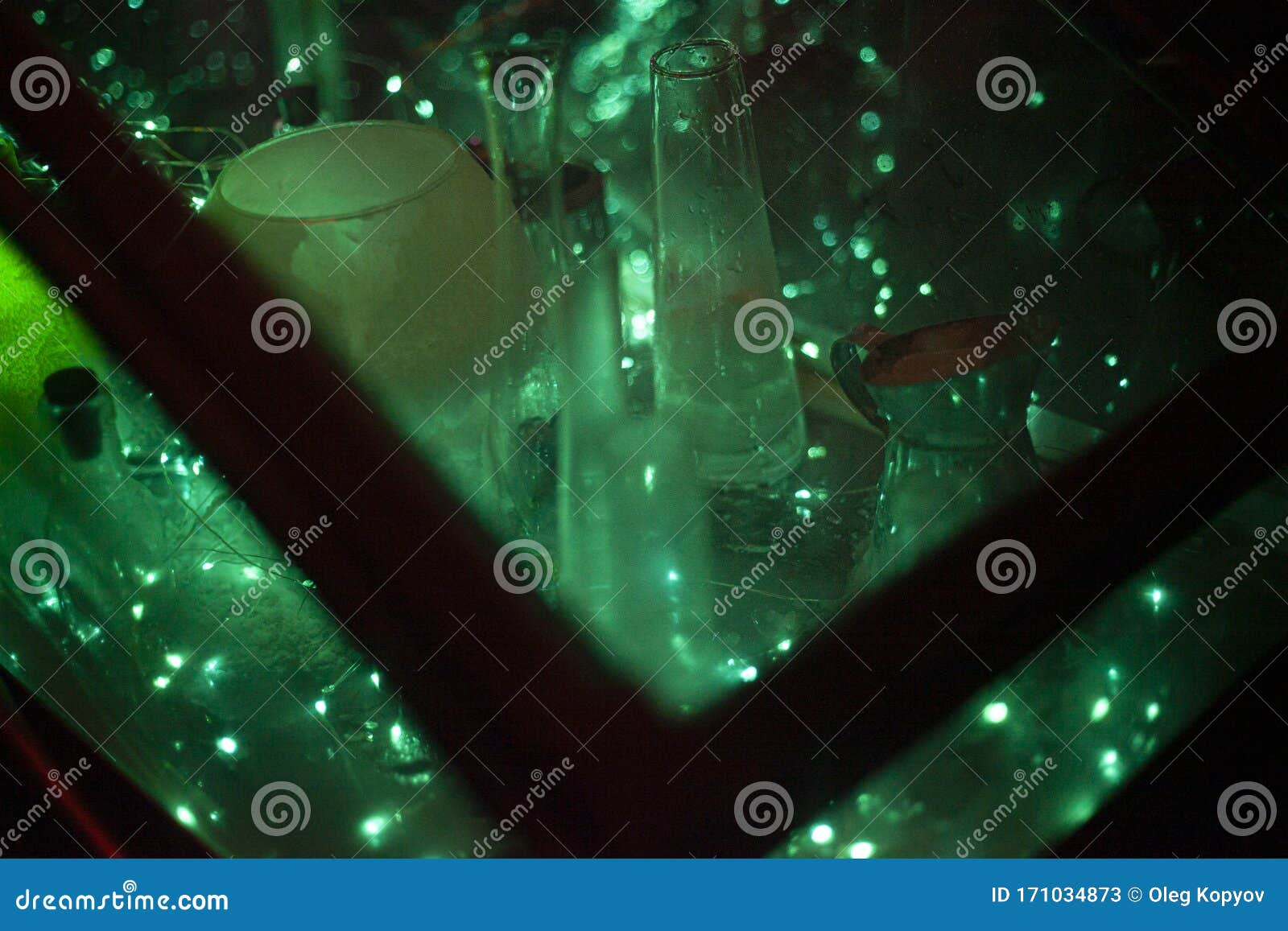 Neon Glow of Laboratory Tools. Stock Image - Image of fixtures ...