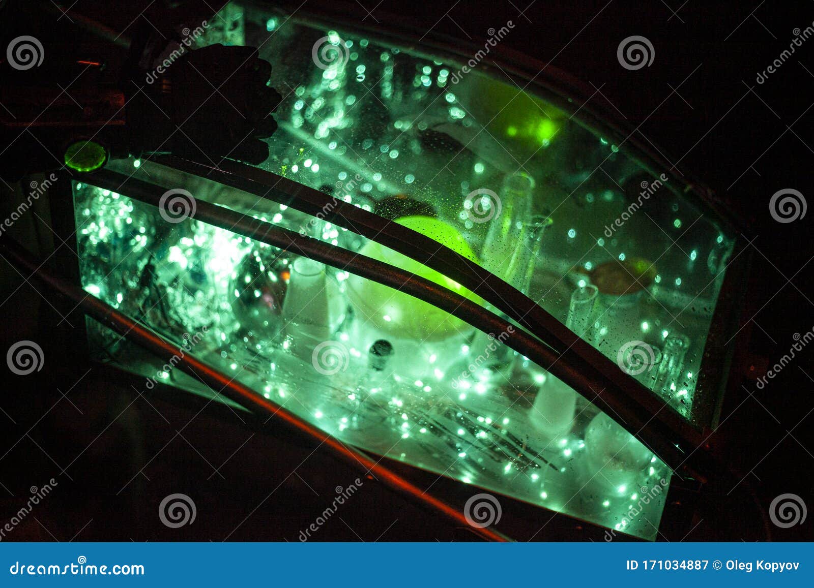 Neon Glow of Laboratory Tools. Stock Image - Image of inside ...