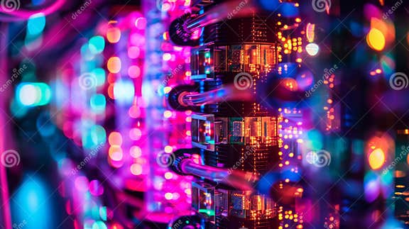 Neon Glow of Quantum Computing: the Future of High-Tech Laboratories ...
