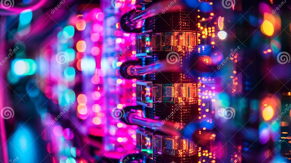 Neon Glow of Quantum Computing: the Future of High-Tech Laboratories ...