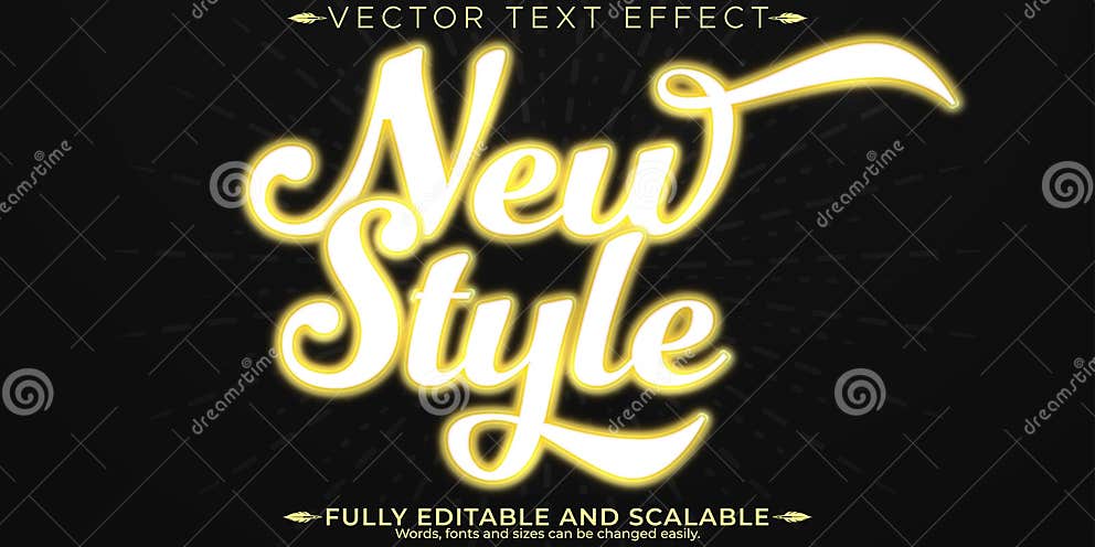 Neon Glow Text Effect, Editable Neon and Vibrant Customizable Font ...