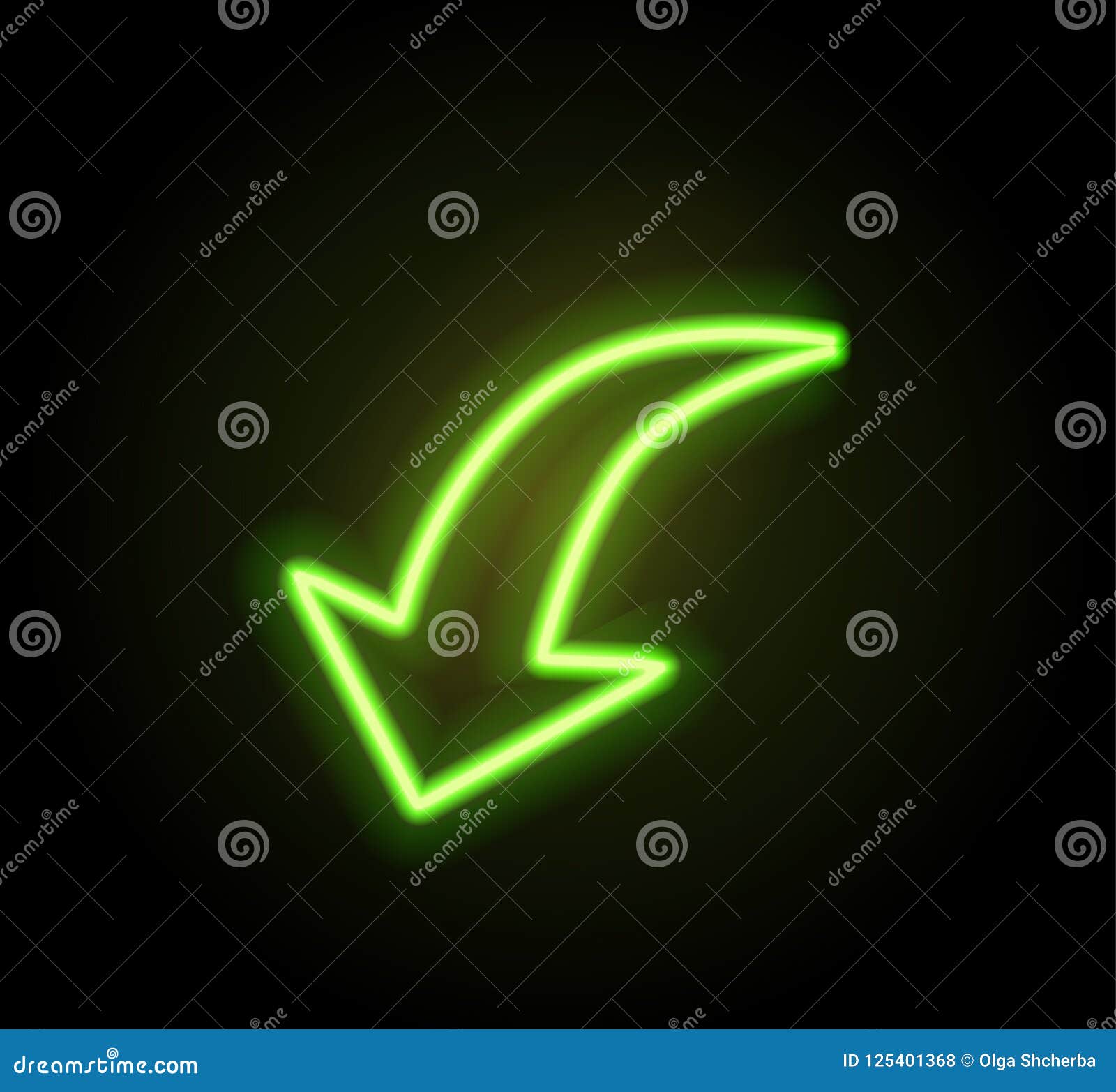 Neon Glowing Arrow Pointer on Dark Background. Stock Vector ... Neon Glowing Arrow Pointer on Dark Background. Stock Vector ...