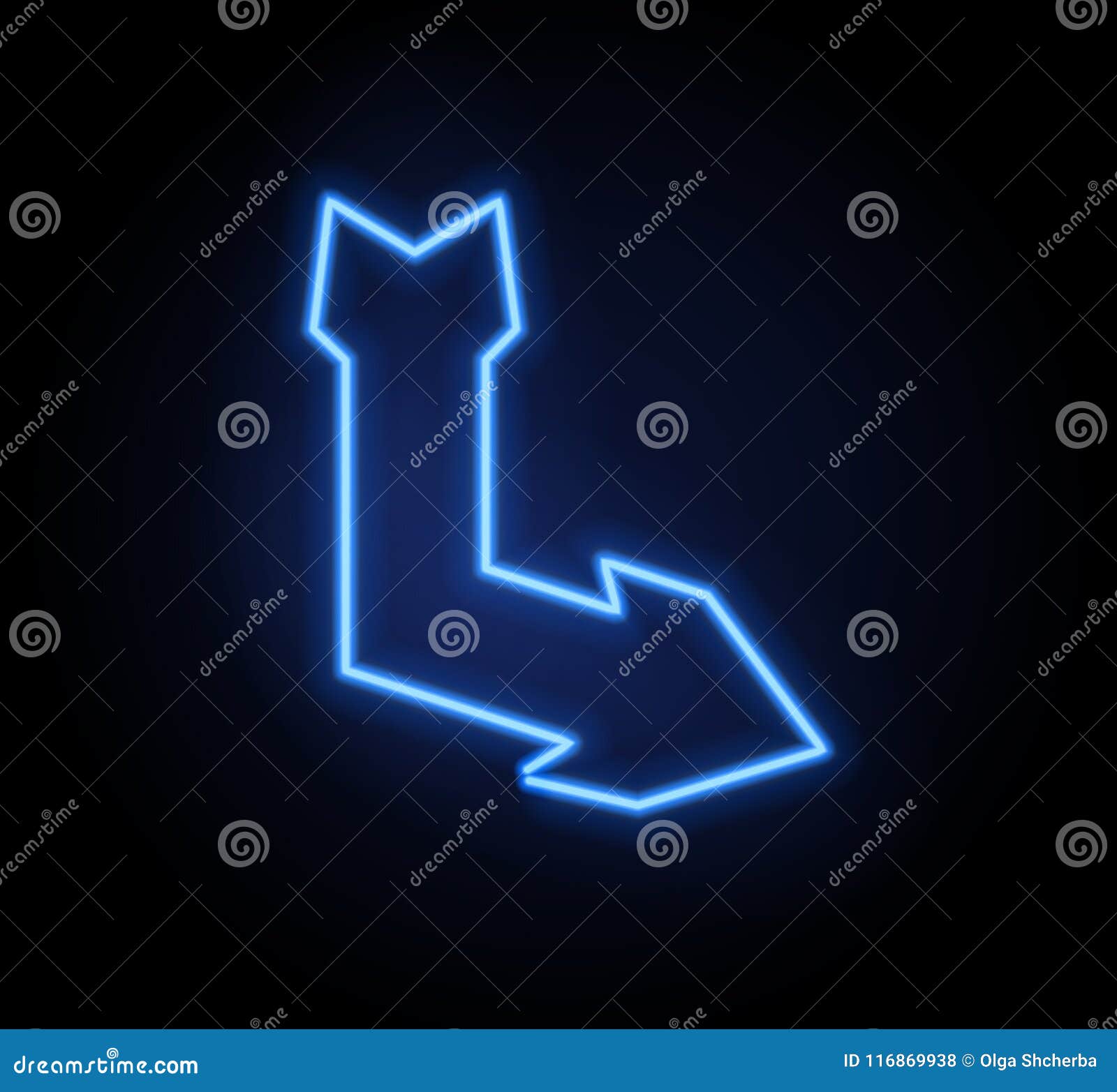 Neon glowing arrow pointer stock vector. Illustration of outside ...