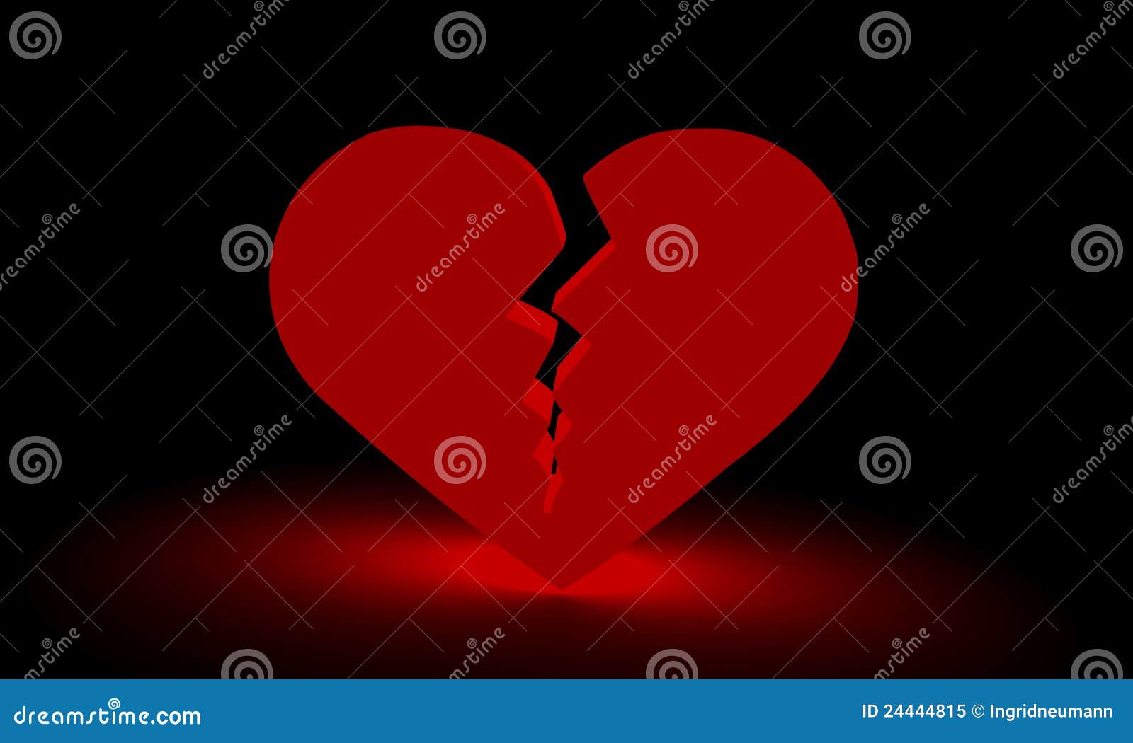 Neon glowing broken heart stock illustration. Illustration of neon ...
