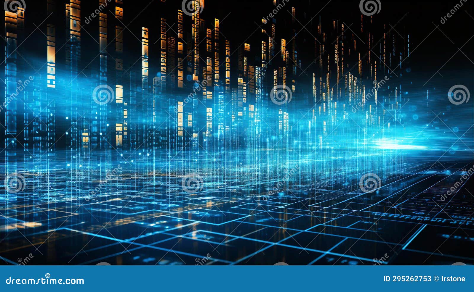 Neon Glowing Cubes, Beautiful Abstract Background. a Futuristic ...